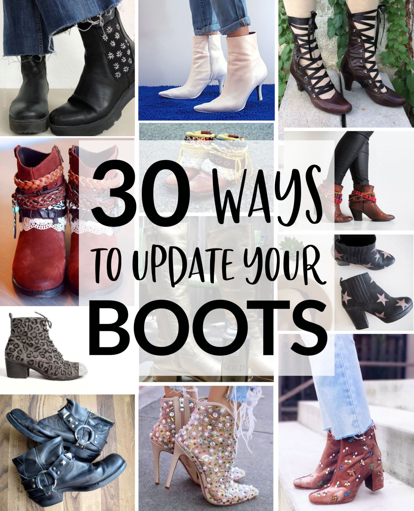30 Boot Refashion Ideas | Scratch and Stitch Refashion/Upcycles