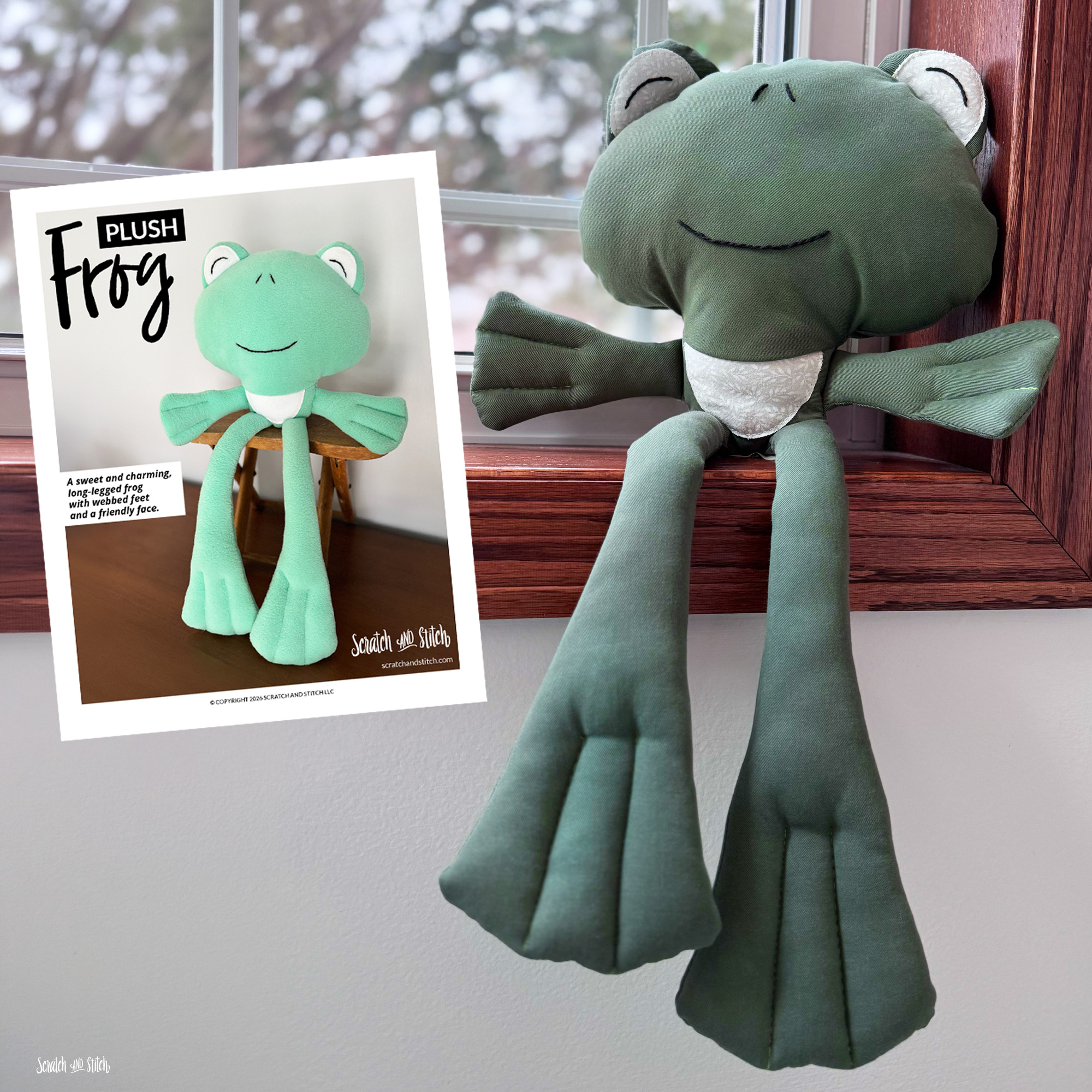 Frog Plush and Toad Plush Sewing Patterns (PDF + Tutorials) | Scratch ...